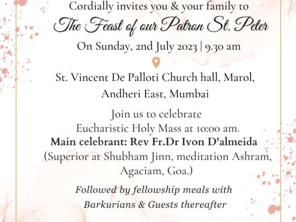 SPA invitation for Patron's Feast - Barkur Online